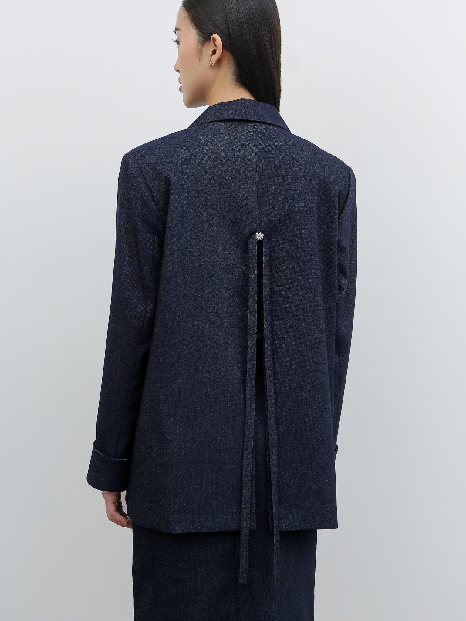BACK SLIT BLAZER IN DENIM – BLZR.ID