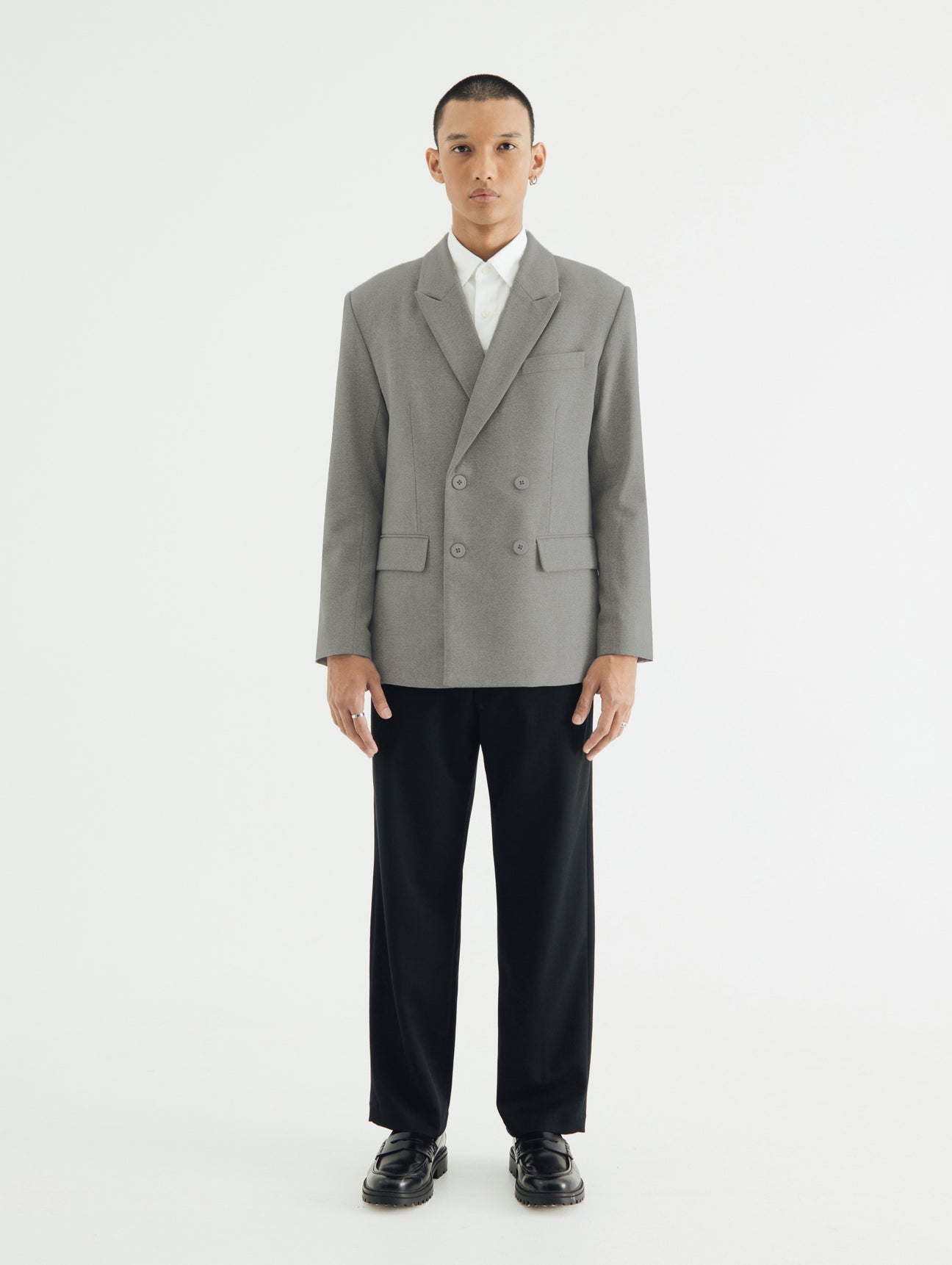 CLASSIC GREY DOUBLE BREASTED BLAZER – BLZR.ID